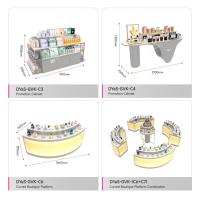 China Skincare Store Wood Hook Rack Store Display Rack for Cosmetic Shop Decoration for sale