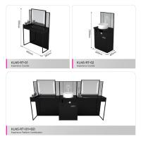 China Black Gold Display Showcase Cosmetic Shop Display Rack with Light Strips for Perfume Shop Display and Cosmetic Store Interior Design for sale