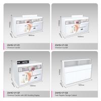 China Customized Promotion Stand White Multi-Function Display Shelf  for Beauty Store Display and Retail Shop Design for sale