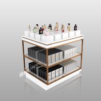 China High-Quality Perfume Store Shelf  Platinum Wooden Water Table For Space-Saving Beauty Shop Display Rack And Skincare Store Fitting for sale
