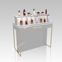 China Skincare Store Design Beauty Store Display Table with Central Hall Side Cabinet - Double sided Display for Cosmetic Store Decoration for sale
