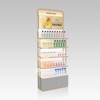 China Beauty Shop Display Furniture Adjustable Washing and Care Back Cabinet with LED Lightbox  for Retail Store Display Decoration for sale