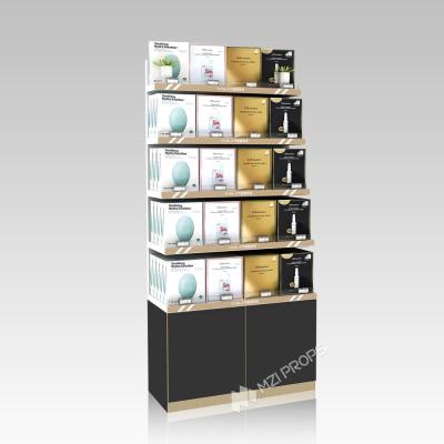 China Customized Beauty Shop Fitting Sleek and Durable Cosmetic Display Furnitures Skincare and Mask Cabinet for Brand Store Decoration for sale