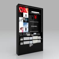 China Cosmetic Display Furniture Integral Cashier Wall Cabinet For Makeup Shop Interior And Beauty Store Design for sale