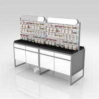 China Makeup Store Display Cabinet Small Jewelry Island With Mirror For Beauty Store Decoration And Skincare Shop Design for sale