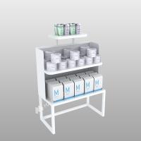 China Customized Promotion Stand White Multi-Function Display Shelf  for Beauty Store Display and Retail Shop Design for sale