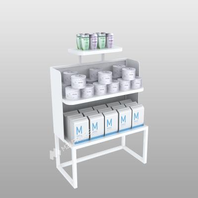 China Customized Promotion Stand White Multi-Function Display Shelf  for Beauty Store Display and Retail Shop Design for sale