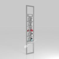 China Retail Display Table Grey Wooden Central Hall Cabinet For Fashion-Forward Shop Furniture And Compact Shop Cabinet for sale