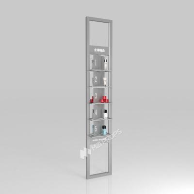 China Retail Display Table Grey Wooden Central Hall Cabinet For Fashion-Forward Shop Furniture And Compact Shop Cabinet for sale