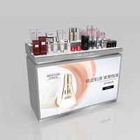 China Display Showcase White Wooden Boutique Cabinet With Led Lights For Customized Store Design And Luxury Store Counter for sale