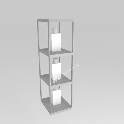China Display Showcase Grey Wooden Showcase Cabinet For Space-Saving Store Design And Branded Display Shelf for sale
