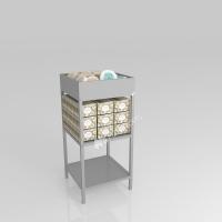 China Display Shelf Grey Iron Promotion Cabinet For Customized Store Display Furniture And Space-Saving Display Showcase for sale
