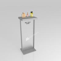 China Store Showcase Grey Wooden Showcase Cabinet For Visual Merchandising Shop Display And Multi-Functional Store Counter for sale