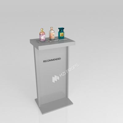 China Display Stand Grey Wooden Showcase Cabinet For Branding Store Design And Fashion-Forward Display Showcase for sale