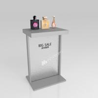 China Display Showcase Grey Wooden Showcase Cabinet For Branded Store Display And Luxury Shop Rack for sale