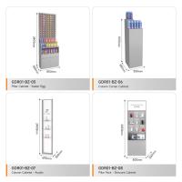 China Cosmetic Shop Decoration  Grey Wooden Display Cabinet For Smart Store Showcase for sale