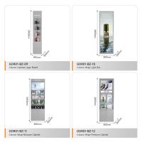 China Cosmetic Shop Decoration  Grey Wooden Display Cabinet For Smart Store Showcase for sale