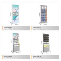China Cosmetic Shop Decoration  Grey Wooden Display Cabinet For Smart Store Showcase for sale