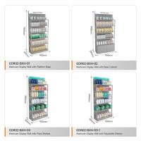 China Retail Store Decoration Grey Wooden Display Cabinet With Light Box For Smart Display Shelf And Luxury Display Rack for sale