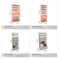 China Retail Store Decoration Grey Wooden Display Cabinet With Light Box For Smart Display Shelf And Luxury Display Rack for sale