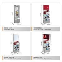 China Skincare Shop Shelf Grey Transparent High Cabinet With Double-Sided Light Box Containing Iron For Visual Merchandising Store Interior Design And Multi-Functional Shop Shelf for sale