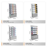 China Makeup Display Rack Grey Wooden Simple Counter For Branding Shop Display And Branding Display Rack for sale