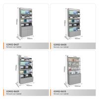 China Makeup Display Rack Grey Wooden Simple Counter For Branding Shop Display And Branding Display Rack for sale
