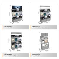 China Display Shelf Grey Wooden Central Hall Cabinet For Premium Shop Display And Multi-Functional Shop Showcase for sale
