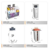 China Display Showcase Grey Wooden Showcase Cabinet For Space-Saving Store Design And Branded Display Shelf for sale