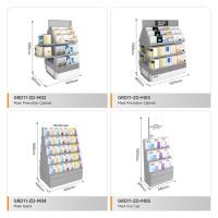 China Retail Display Shelf Grey Wooden Island Cabinet For Multi-Functional Store Shelf And Luxury Store Design for sale