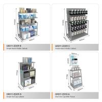 China Retail Display Showcase Grey Wooden Island Cabinet For Store Showcase And Trendy Shop Decoration for sale