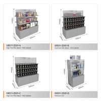 China Retail Display Table Grey Wooden Island Cabinet For Compact Store Table And Fashion-Forward Store Display Furniture for sale