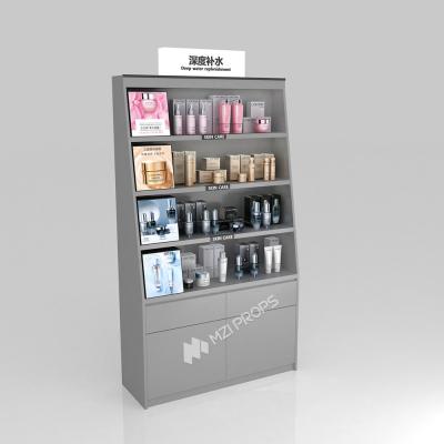 China Skincare Display Table Grey Wooden Counter, Fashionable And Simple For  Luxury Shop Cabinet And Premium Store Shelf for sale