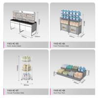 China White Multi-Layer Circular Iron Display Rack With Universal Wheels For Retail Shop Display Furniture for sale