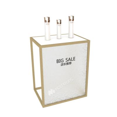 China Cosmetic Display Showcase  Black Window Cabinet Skincare Display Stand for Retail Store Interior Design for sale