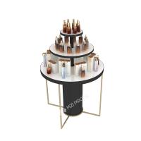 China Round Premium Showcase Minimalist Fashionable Cosmetic Store Display Stands for Beauty and Perfume Store Design for sale