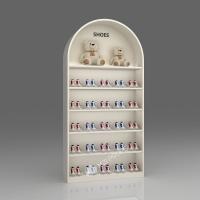 China Mom & Baby Store Iron Powder Coated Display Cabinet Arc Shoe High Cabinet Single-sided Shelves for Maternity Store Design and Retail Shop Display for sale