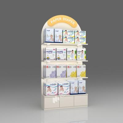 China Mom & Baby Store Showcase Silk Screen Logo Display Racks for Maternity Store Design and Customized Shop Stand for sale