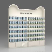 China Baby Store Interior Design Silk Screen Logo Display Racks Iron Powder Coated Display Cabinet Display Racks For Shops for sale