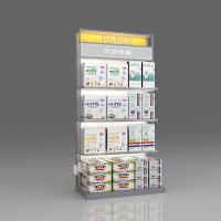 China Lighted Paper Product Showcase Maternity Display Cabinet Branded Store Interior Design Display Racks For Shops for sale