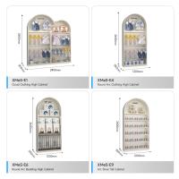 China Baby Store Interior Design Silk Screen Logo Display Racks Iron Powder Coated Display Cabinet Display Racks For Shops for sale