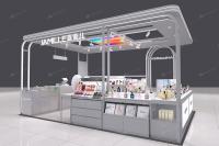 China Skincare Shop Display Gray Series Makeup Shop Design Shelves for Cosmetic Store Design for sale