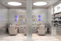 China Les Classiques Gray Series Cosmetic Display Case for Retail Stores for sale