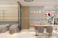 China Exquisite Luxury Retail Store Fixtures Cosmetic Display Cabinet For Skincare Shop Interior Design for sale