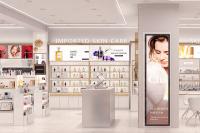 China High-end Luxury Beauty Store Fixtures Makeup Display Cabinet For Skincare Shop Design And Premium Shop Decoration for sale