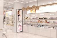 China High-end Luxury Beauty Store Fixtures Makeup Display Cabinet For Skincare Shop Design And Premium Shop Decoration for sale