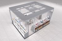 China Skincare Shop Display Gray Series Makeup Shop Design Shelves for Cosmetic Store Design for sale