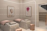China Skincare Shop Design Cosmetic Display Furniture Retail Store Counter for Trendy Store Interior Design for sale