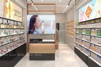 China Skincare Shop Design Cosmetic Display Furniture Retail Store Counter for Trendy Store Interior Design for sale