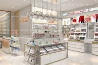 China Exquisite Luxury Retail Store Fixtures Cosmetic Display Cabinet For Skincare Shop Interior Design for sale